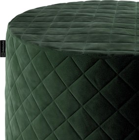 Sedák Barrel pevný, s prošitím barva zelená látka lesklé, sametová