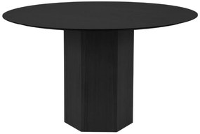 OnaDnes -20% Černý dubový jídelní stůl Micadoni Sahara 120 cm