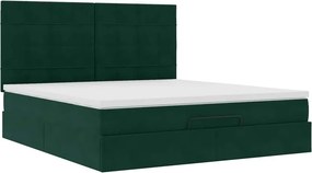 Osmanský rám postele s matracíes tmavě šedá 180x200cm samet 3313490