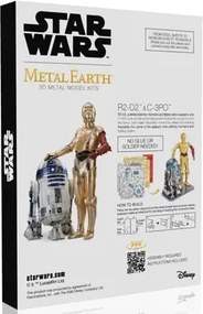Metal Earth 3D puzzle Star Wars: R2D2 a C-3PO / deluxe set / 130 dílků