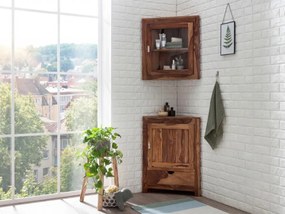furniture-nabytek.cz - Rohová koupelnová skříňka Laredo akácie