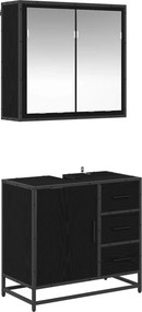 Sada koupelnového nábytku 2 ks Černý dub 65 x 33 x 60 cm 3402322
