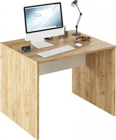 Tempo Kondela PC stůl, dub artisan/bílá, RIOMA TYP 12