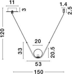 Závěsné svítidlo NOVA LUCE VITTON Ε27 8279601 bez žárovky