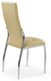 Jídelní židle Elric, béžová / stříbrná
