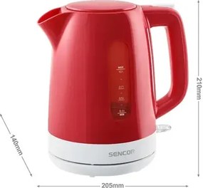 SENCOR SWK 1024RD červená / Rychlovarná konvice / 2200W / 1L