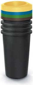 Sada odpadkových košů COMPACTO DROPA 4x 35 L černá