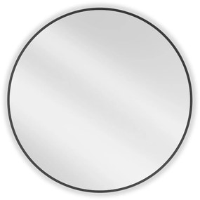 Mexen Loft, kulaté koupelnové zrcadlo 85 cm, barva rámu černá matná, 9850-085-085-000-70