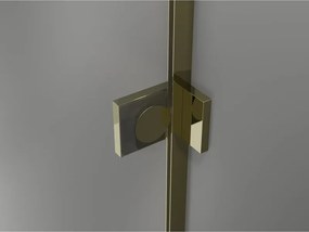 Mexen Lunar-B, levé otočné sprchové dveře 135 cm, čiré sklo, zlatý profil, 832S-135-050-50-00-L