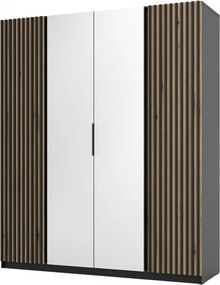 FALCO Skříň Keny XII - černá/dub evoke