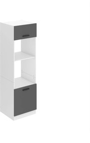 Vysoká kuchyňská skříňka Belini Premium Full Version pro vestavnou troubu 60 cm šedý mat TOR SSP60/0/WT/SR/0/B1/PP