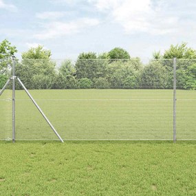 Zemní upevnění svařované drátěné ploty 50 x 1,4 m Stříbrná 3351649