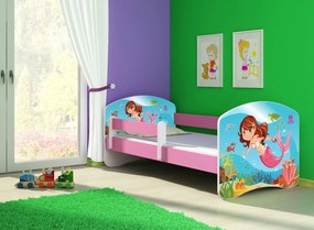 Dětská postel - Mořská víla 2 160x80 cm růžová