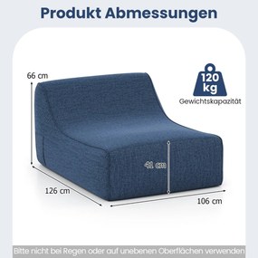 Costway Nafukovací lehátko ergonomická nafukovací líná pohovka