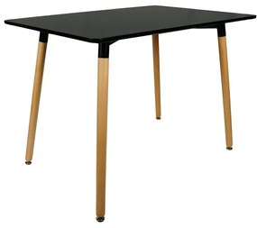 Černý jídelní stůl BERGEN 120x80 cm