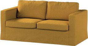 Potah na pohovku IKEA Karlstad 2-místná , nerozkládací, dlouhý barva žlutá látka pletený vzor