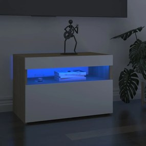 vidaXL TV skříňky s LED osvětlením 2 ks 60 x 35 x 40 cm [804418] Barva: dub sonoma