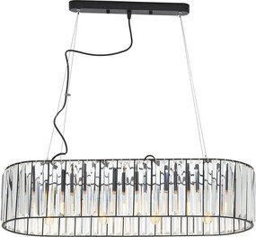 Kovové závěsné svítidlo se skleněným stínidlem Akiko – Premier Housewares