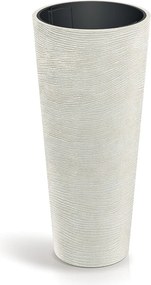 Plastový květináč TUBRAN ROUND SLIM - výběr z 6 provedení