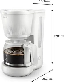 Philips HD7411/00 bílá / Kávovar na překapávanou kávu / 1080 W
