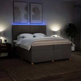 Box spring postel s matrací taupe 200x200 cm textil 3293691