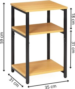 Noční stolek SPRINGOS HF0064 světle hnědý