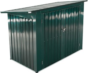 Ocelový box na dva odpadkové koše, zelená, RUBIS