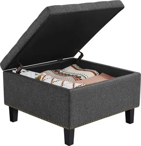 Taburet Yaheetech – šedá, polyester, pěna (266256101678)