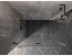 Mexen Lunar-F L, skládací sprchový kout levý 100 x 70 cm, 8mm čiré sklo, profil grafit broušený, 836L-100-070-66-00-L