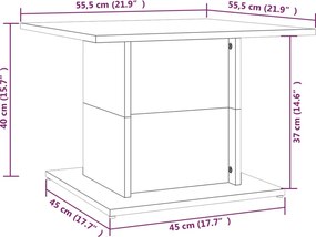 vidaXL Konferenční stolek 55,5 x 55,5 x 40 cm kompozitní dřevo [813095] Barva: Bílá