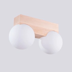 Sollux Lighting Stropní svítidlo BULBO 2 přírodní dřevo