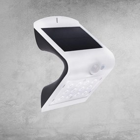 Exteriérové ​​solární nástěnné LED svítidlo Butterfly, 1x LED 1,5w, bílá, pohybový senzor