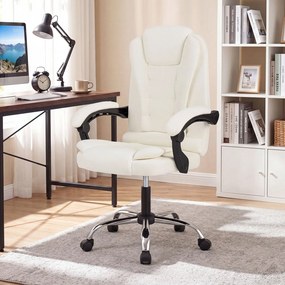 Costway Ergonomická manažerská židle s kolečky, nastavitelnou výškou sedáku