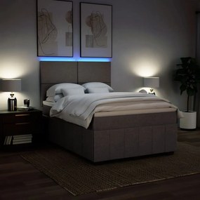 Box spring postel s matrací taupe 140x190 cm textil 3293960