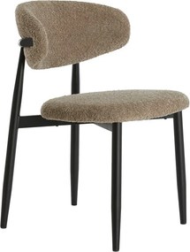 Taupe čalouněná jídelní židle Eniola – Light &amp; Living