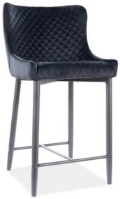 Barová židle Colin Velvet 2, černá