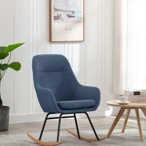 Houpací křeslo modré textil 289541