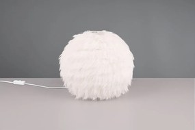 Krémová stolní lampa (výška 24 cm) Furry – Reality