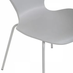 Jídelní židle šedá plastová čtyřnohá kvová podnož CT-X7034 GREY
