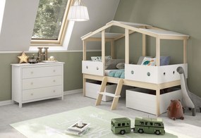Dětská postel naban 90 x 190 cm bílá MUZZA