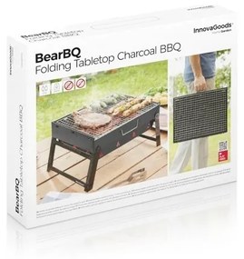 Přenosný skládací gril na dřevěné uhlí BearBQ InnovaGoods