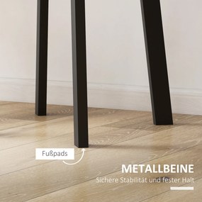 HOMCOM Jídelní stůl Kulatý kuchyňský stůl Odkládací stolek Jídelní stůl se zkosenými nohami do kuchyně Jídelna Obývací pokoj Moderní design Černá 72 …