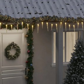 Vánoční světelné rampouchy 100 teplé bílých LED akryl a PVC