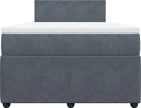 Box spring postel s matrací tmavě šedý 120x190 cm samet 3287681