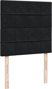 Box spring postel s matrací černá 100x200 cm samet 3293136