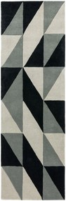 Černý běhoun Jigsaw Flag Grey Rozměry: 66x200 cm