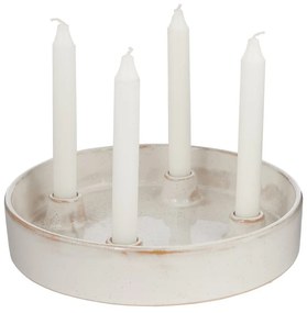 ADVENT Svícen na 4 svíčky 25 cm - bílá