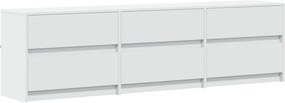 TV skříňka s LED bílá 180 x 34 x 50 cm kompozitní dřevo 3307926