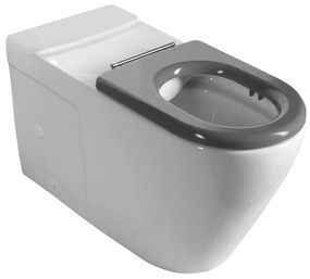 Sapho - WC kombi mísa bezbariérová, vario odpad, Rimless, bílá MC102-111