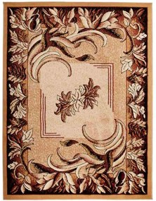 Kusový koberec PP Pugli hnědý 100x200cm